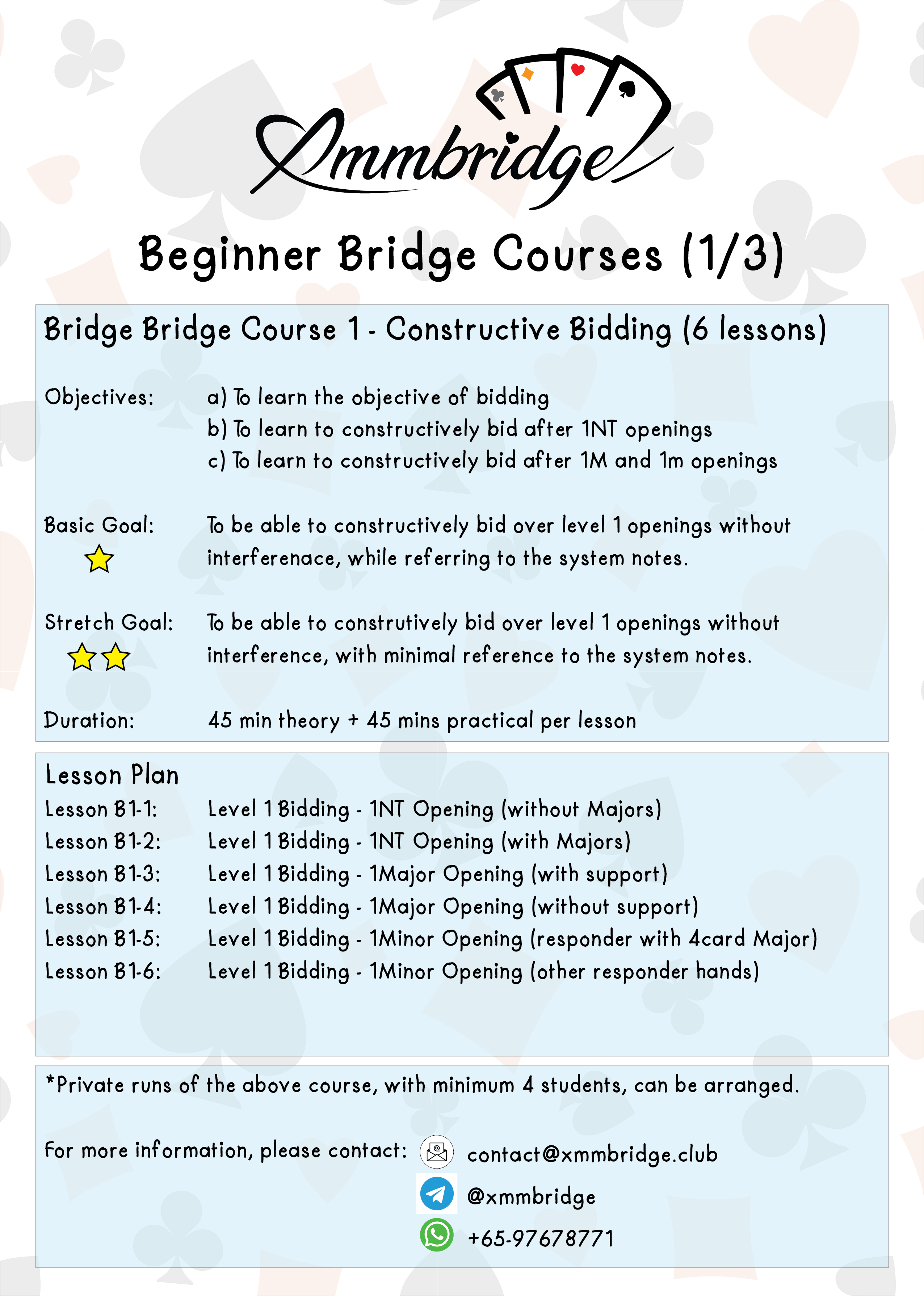 Beginner Bridge Courses